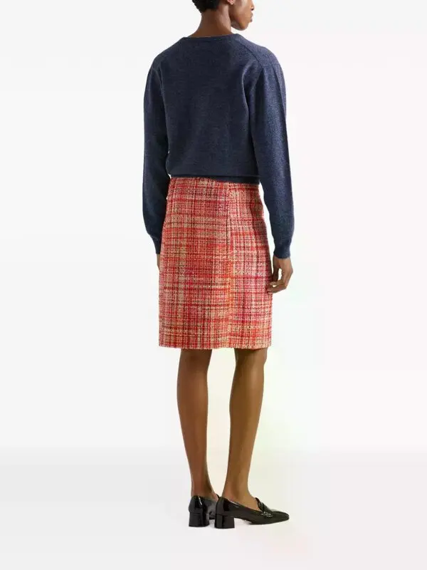 Prada Tweed Midi Skirt