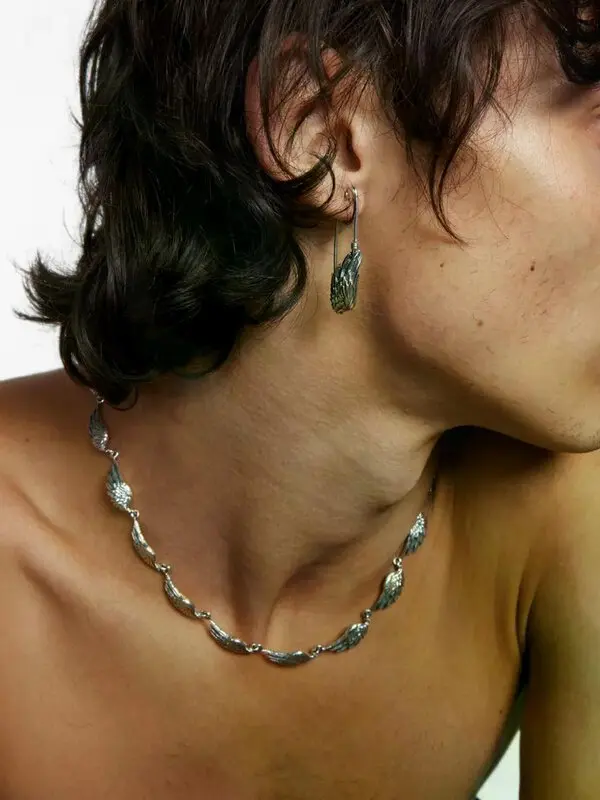 Emanuele Bicocchi Large Ala Wing Safety-pin Earring