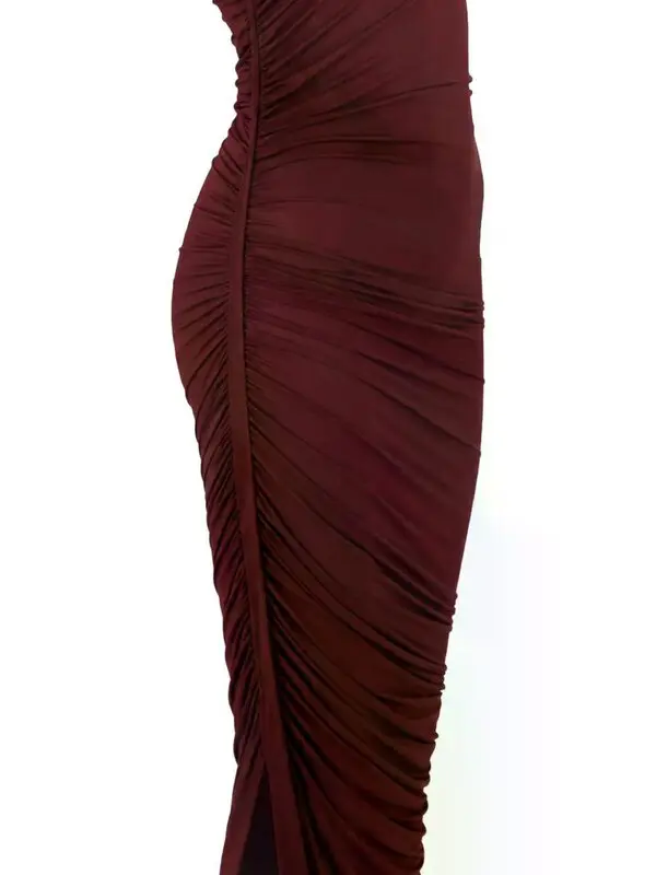 Rick Owens One-shoulder Ruched Maxi Dress