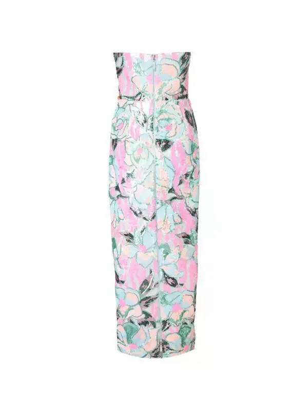 BRONX AND BRONCO Calypso Sequin-embellished Strapless Maxi Dress - Pink