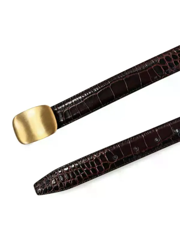 Anderson's Crocodile-effect Leather Belt