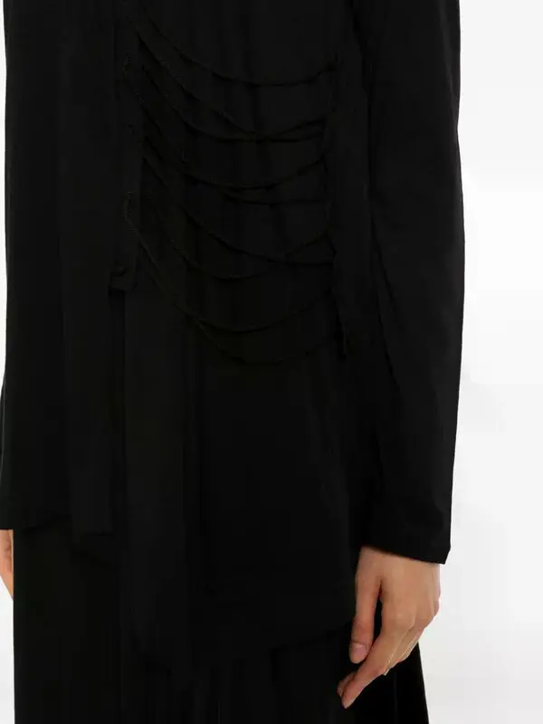 Yohji Yamamoto Lace-up Long-sleeve T-shirt