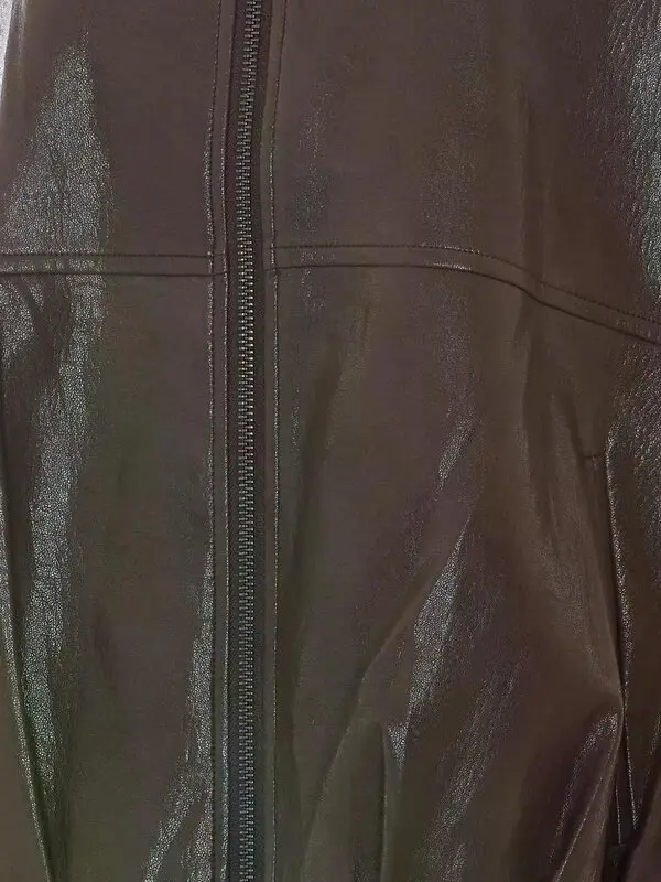 ELEH Zip-up Faux-leather Gilet