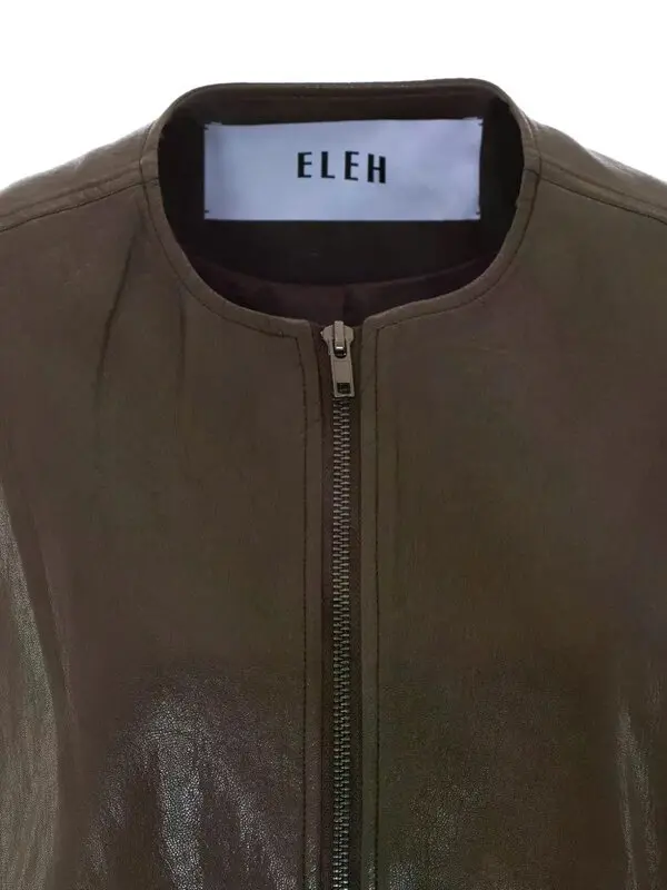 ELEH Zip-up Faux-leather Gilet