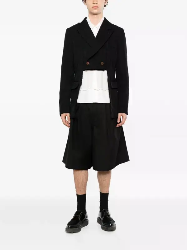 Comme Des Garçons Double-layer Cropped Blazer