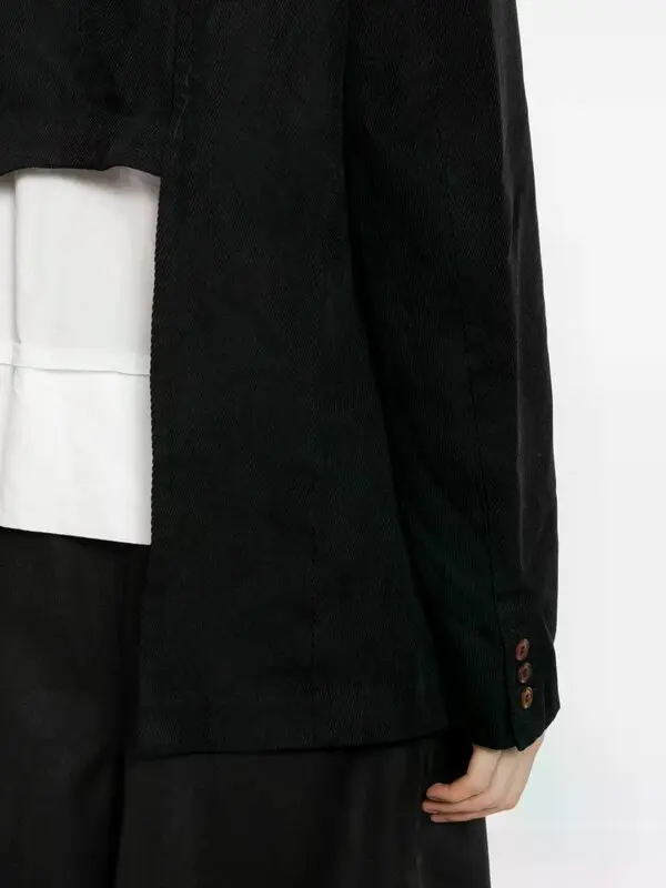 Comme Des Garçons Double-layer Cropped Blazer