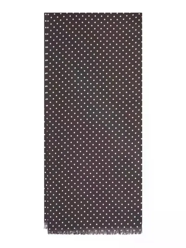 PERSONALITY X Suit Polka-dot Frayed Scarf