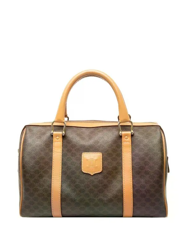Celine 2013 Macadam Coated Canvas Boston Bag