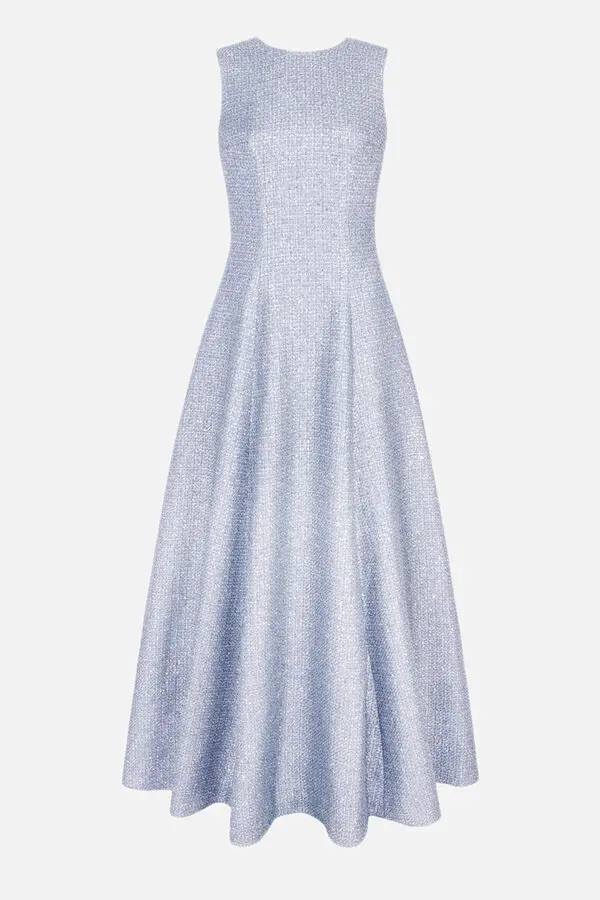 EMILIA WICKSTEAD Nodin Dress In Metallic Tweed