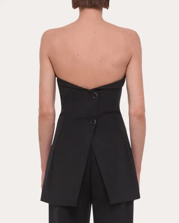 Helmut Lang Wool Gabardine Blazer Top