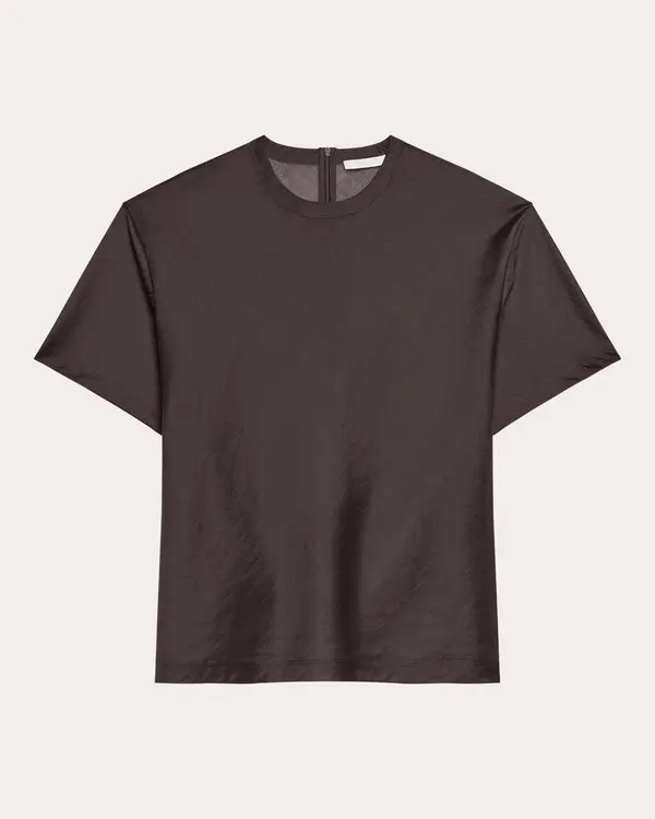 Helmut Lang Sheer Voile Relaxed Tee - Brown