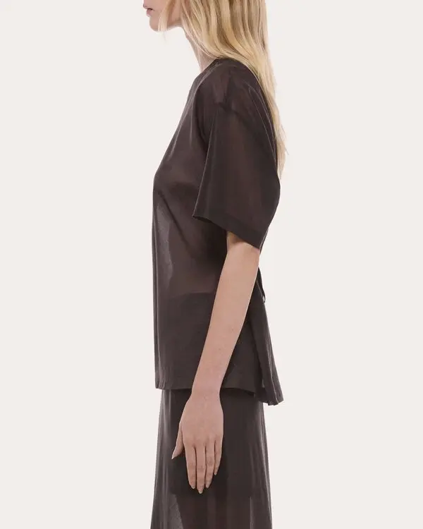 Helmut Lang Sheer Voile Relaxed Tee