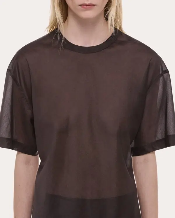 Helmut Lang Sheer Voile Relaxed Tee