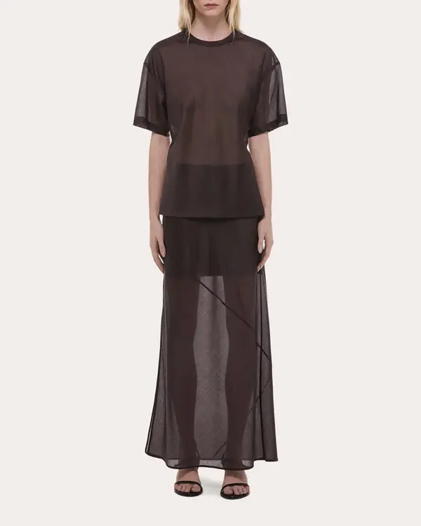 Helmut Lang Sheer Voile Relaxed Tee