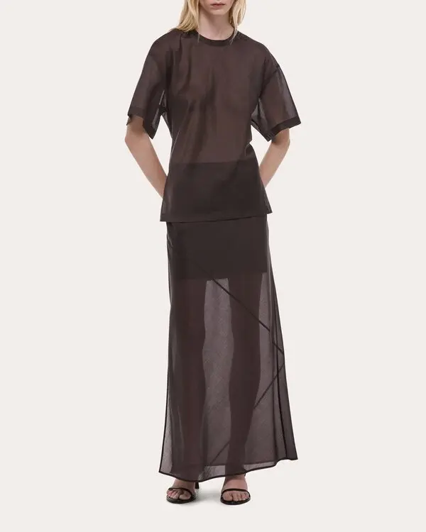Helmut Lang Sheer Voile Relaxed Tee