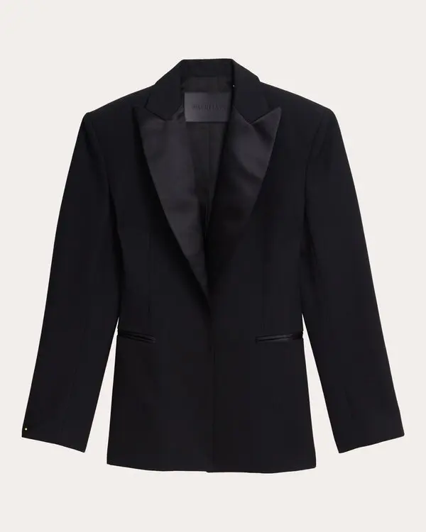 Helmut Lang Tuxedo Blazer Coat - Black