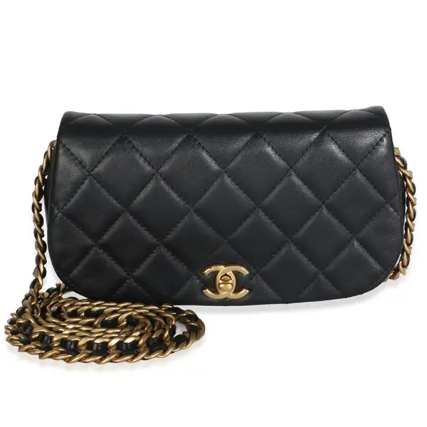Chanel Quilted Calfskin Coco Mail Flap Bag - Black