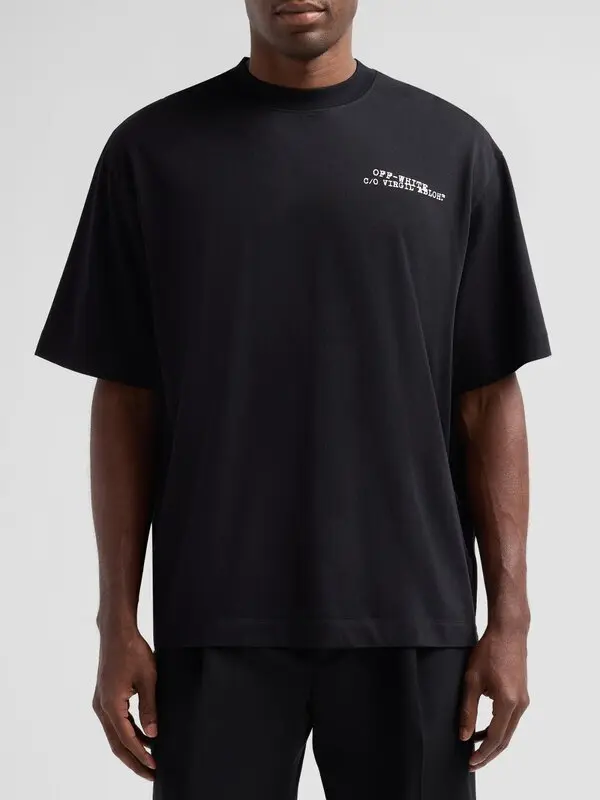 Off-White Type Arrow Skate Logo Graphic Cotton T-shirt