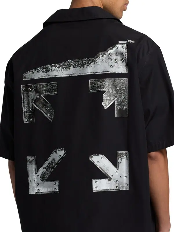 Off-White Metal Arrow Poplin Bowling Shirt