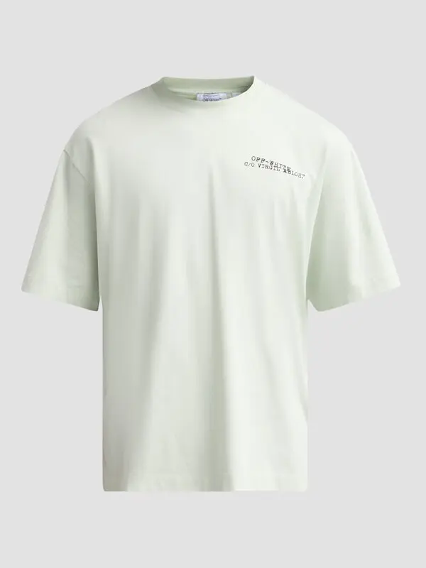 Off-White Logo Cotton Crewneck T-shirt