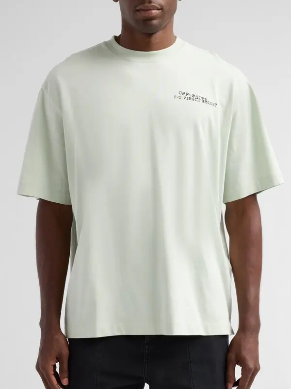 Off-White Logo Cotton Crewneck T-shirt