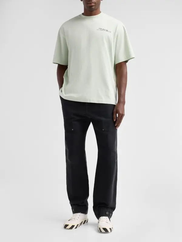 Off-White Logo Cotton Crewneck T-shirt