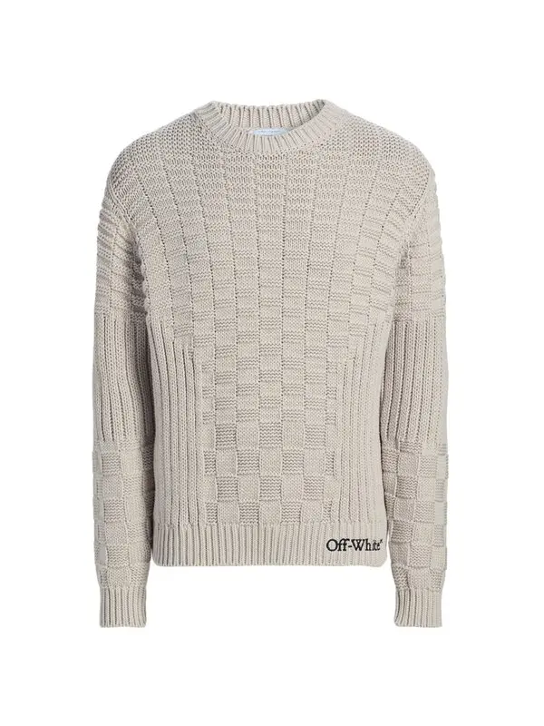 Off-White Arrow 3d Stitch-knit Crewneck Sweater