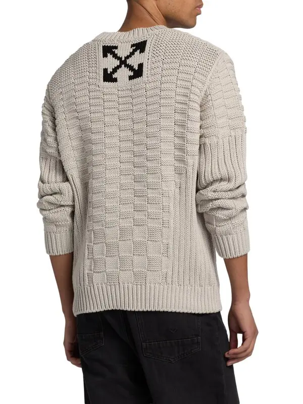 Off-White Arrow 3d Stitch-knit Crewneck Sweater