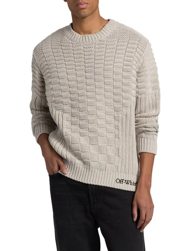 Off-White Arrow 3d Stitch-knit Crewneck Sweater