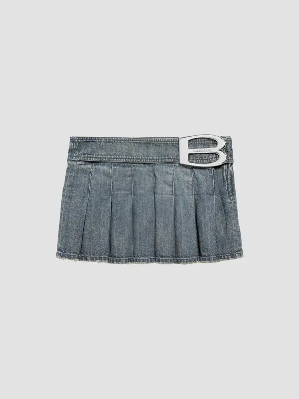 Balenciaga Buckle Pleated Skirt