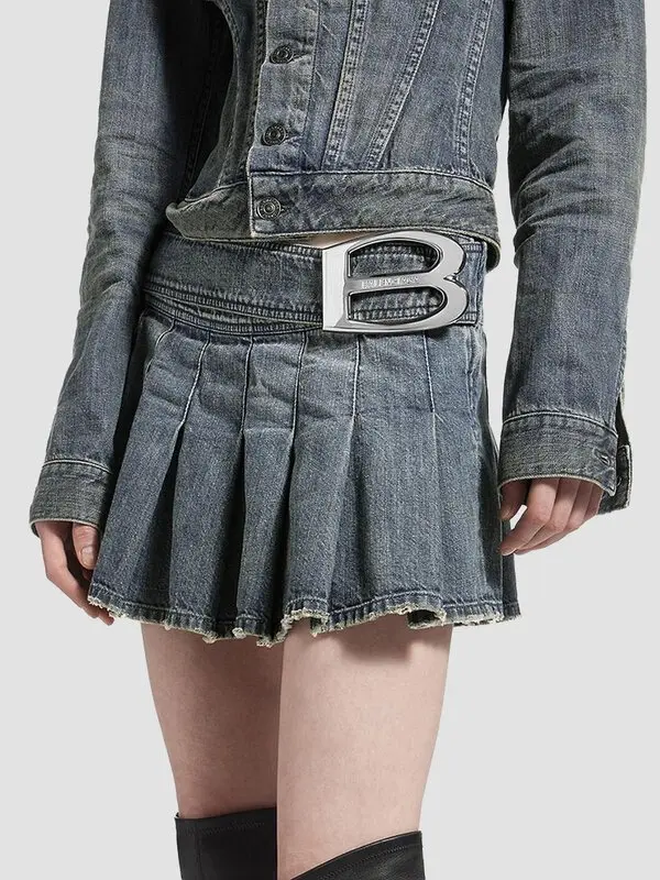 Balenciaga Buckle Pleated Skirt