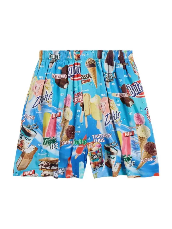 Balenciaga Sweat Treat Pyjama Shorts - Blue Multi