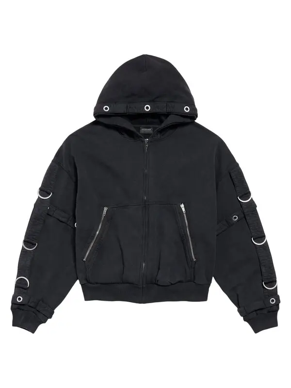 Balenciaga D-ring Cargo Zip-up Hoodie