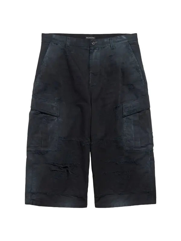 Balenciaga Cropped Cargo Pants - Black