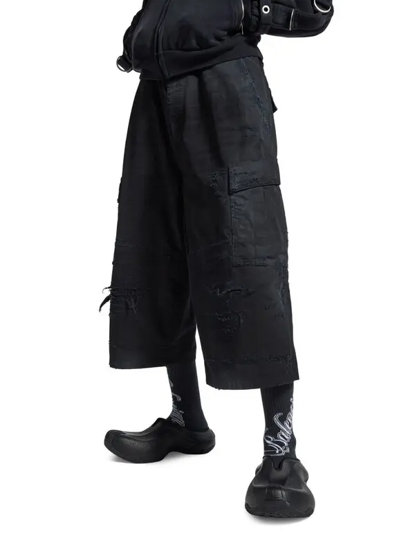 Balenciaga Cropped Cargo Pants - Black