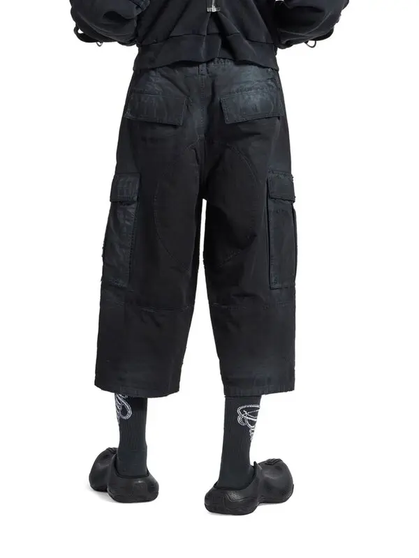 Balenciaga Cropped Cargo Pants - Black