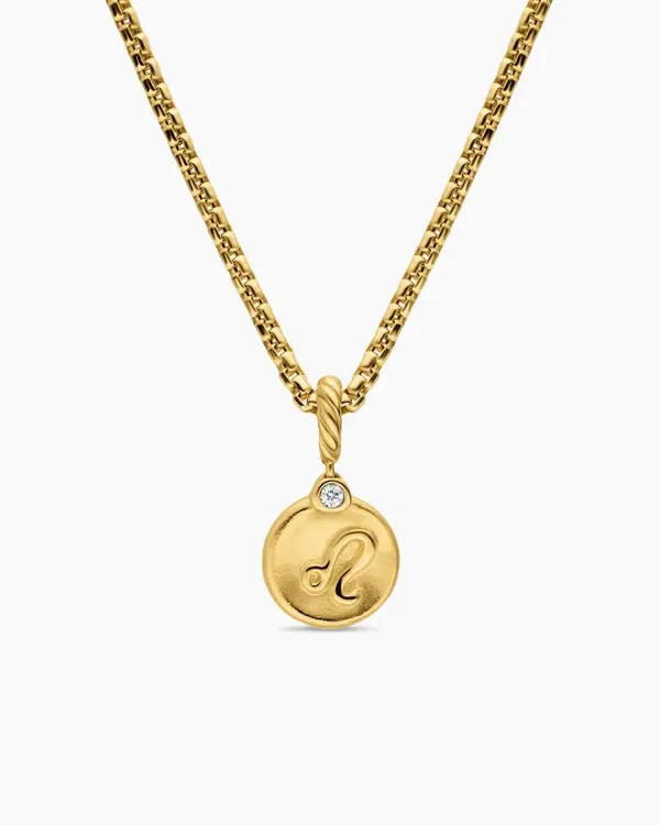 David Yurman Petite Leo Amulet In 18k Yellow Gold With - Diamond
