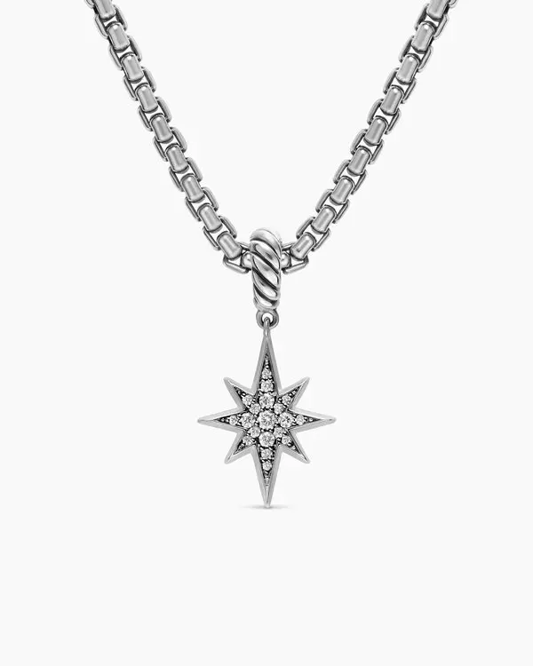 David Yurman Pavé North Star Amulet In Sterling Silver With Diamonds - Diamond