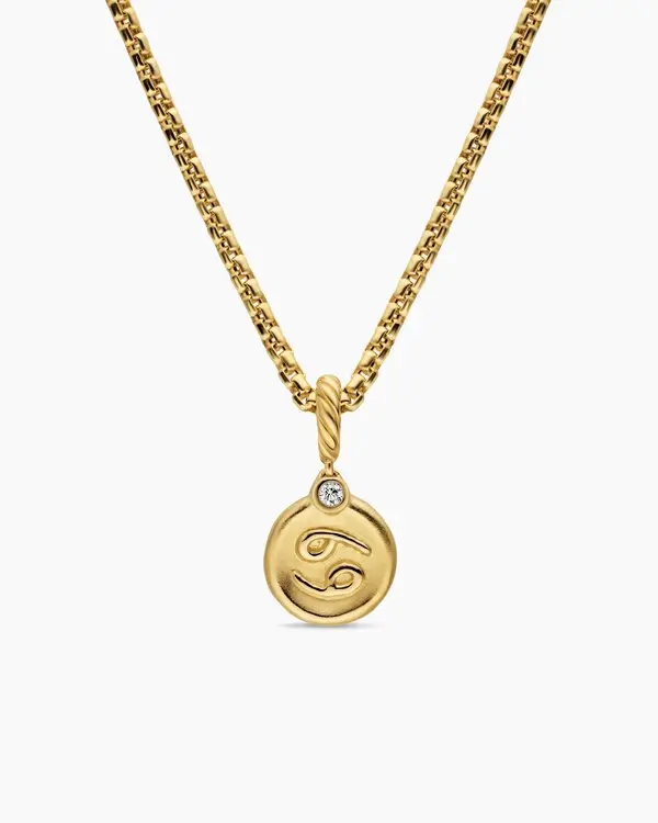 David Yurman Petite Cancer Amulet In 18k Yellow Gold With - Diamond