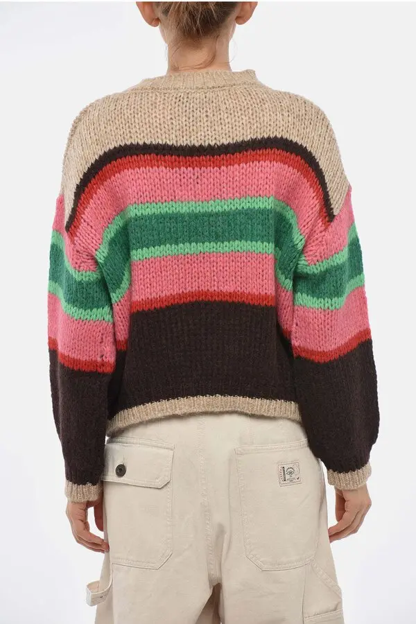 ROBERTO COLLINA Striped Crewneck Sweater