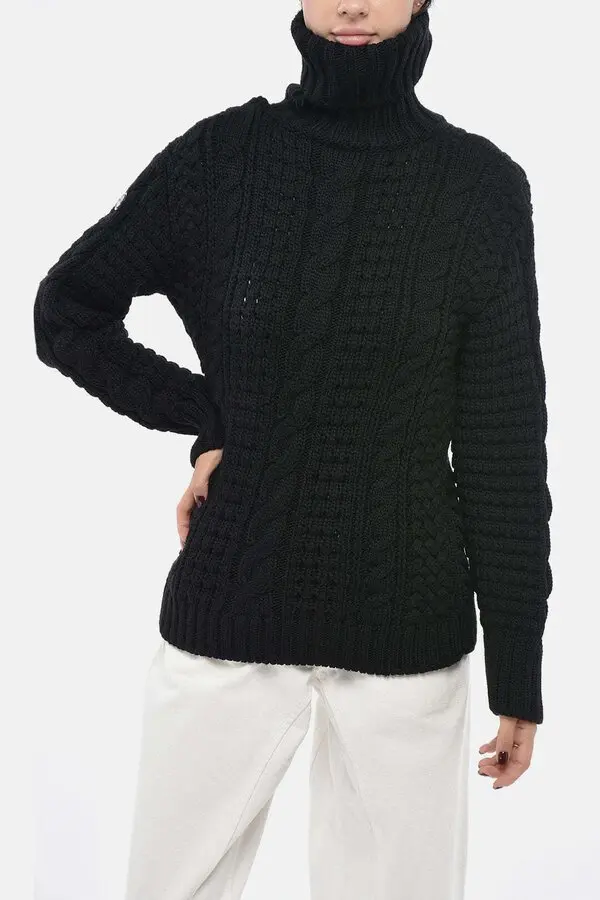 Moncler X Edward Enninful Genius 4 Cable-knit Turtleneck Sweater