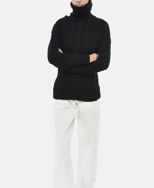 Moncler X Edward Enninful Genius 4 Cable-knit Turtleneck Sweater