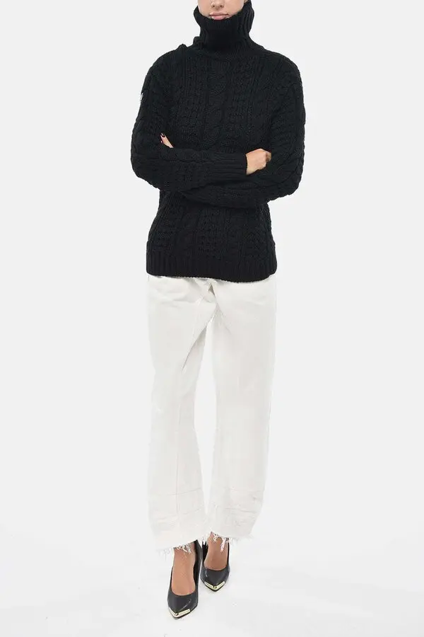 Moncler X Edward Enninful Genius 4 Cable-knit Turtleneck Sweater