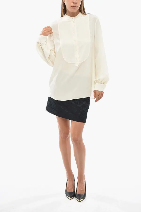 Chloé Mandarin-collar Button Shirt