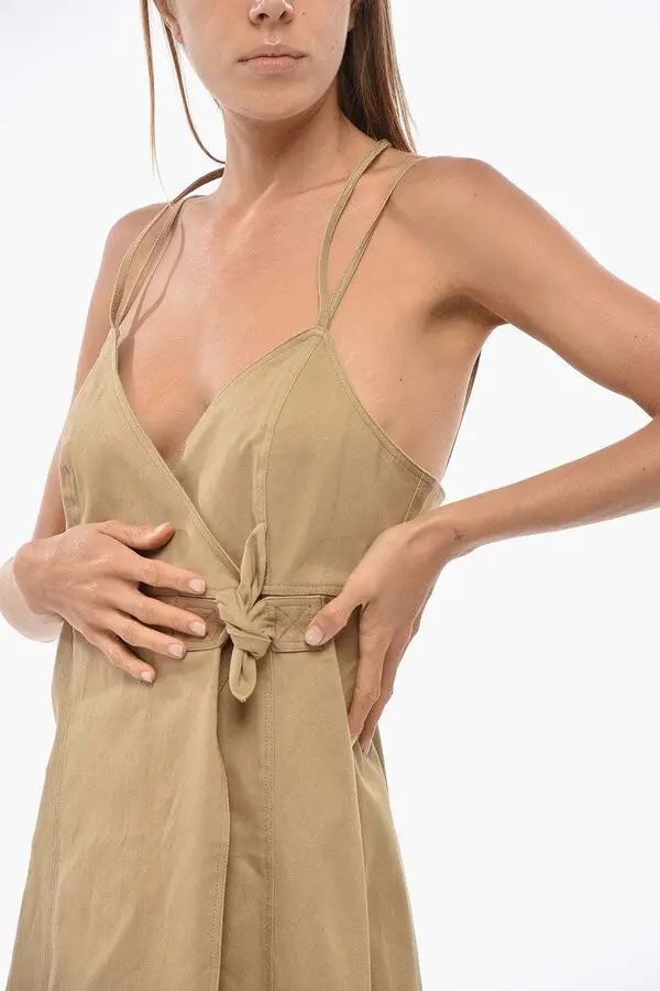 GANNI Wrap Dress With Front Bow