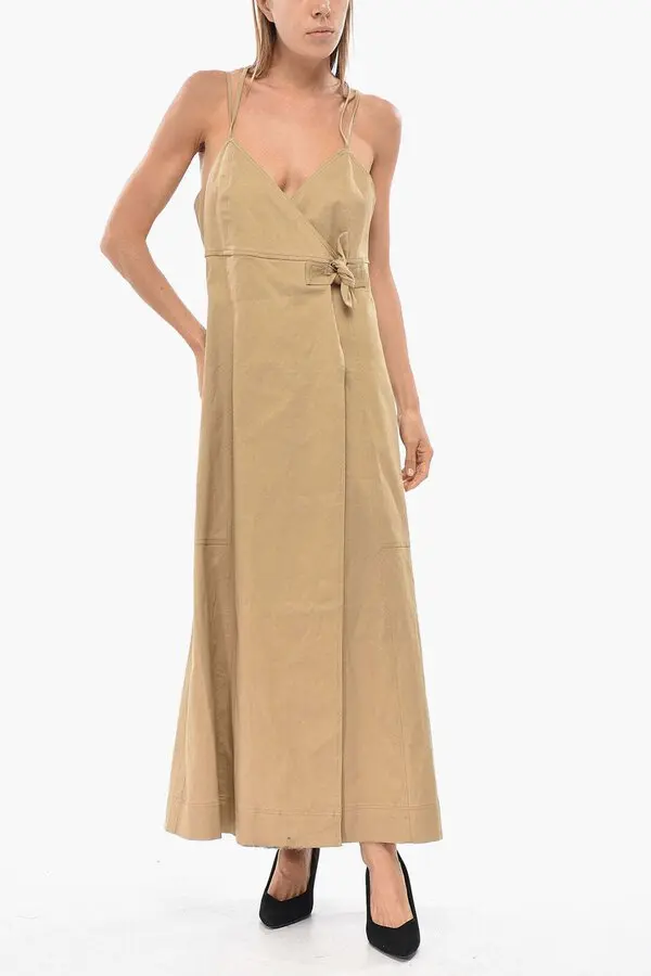 GANNI Wrap Dress With Front Bow