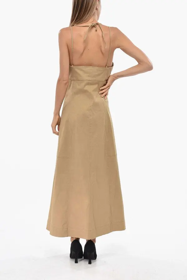 GANNI Wrap Dress With Front Bow