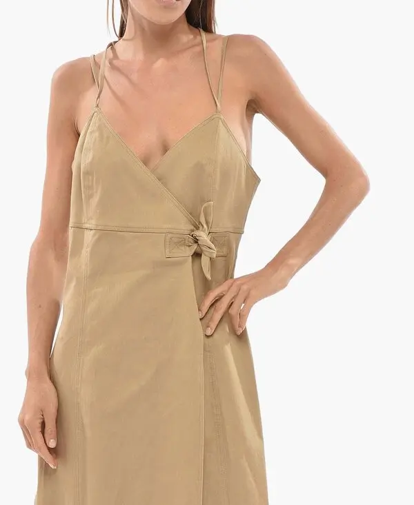 GANNI Wrap Dress With Front Bow
