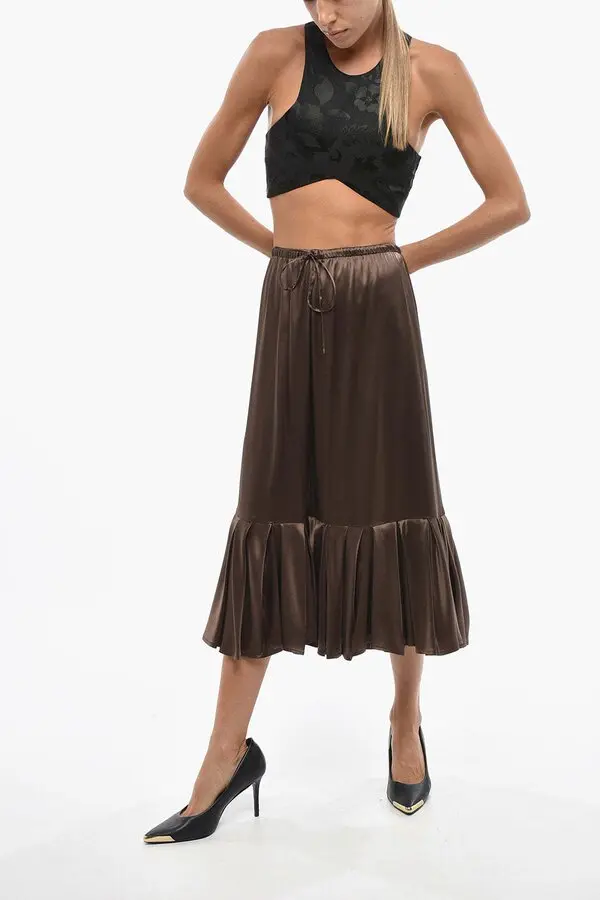 Dries Van Noten Flared Skirt With Ruffles