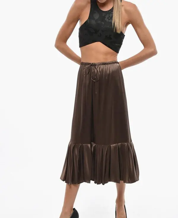 Dries Van Noten Flared Skirt With Ruffles